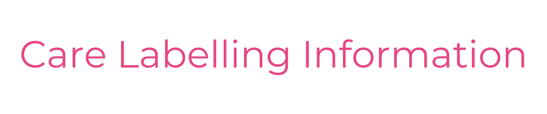 Prestige Leisure UK Ltd | Care Labelling Information